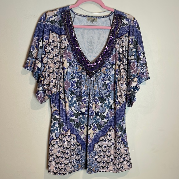 ONE WORLD | Tops | 04 One World Bohemian Top | Poshmark